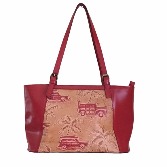 Vintage | Bags | Vintage Capaccioli Red Leather Truck Surfboard Bag ...